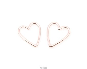 Heart Outline Charm | Etsy