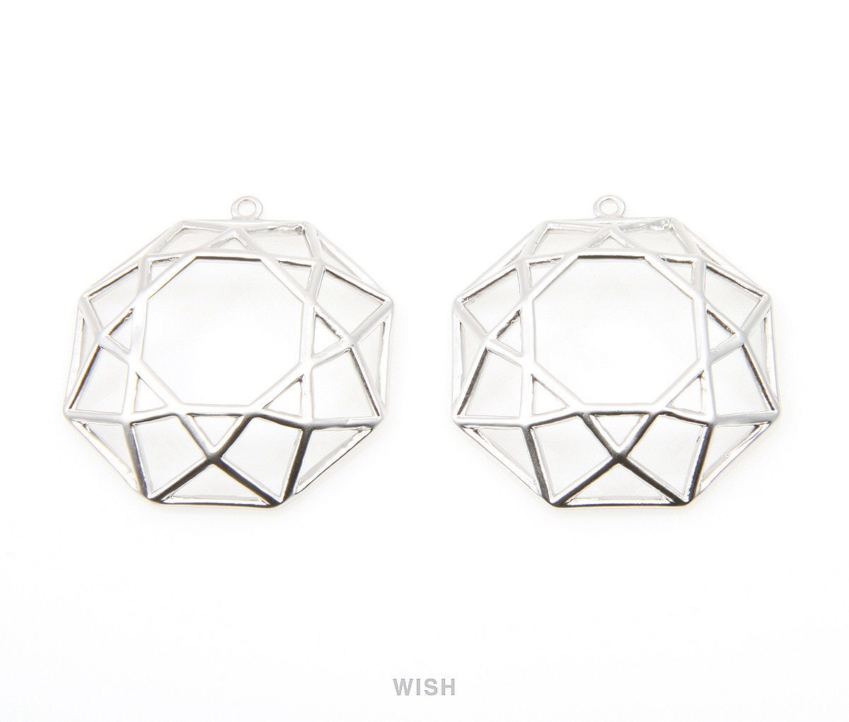 Octagon Pendants in Matte Gold Octagon Charms / Matte Gold / - Etsy