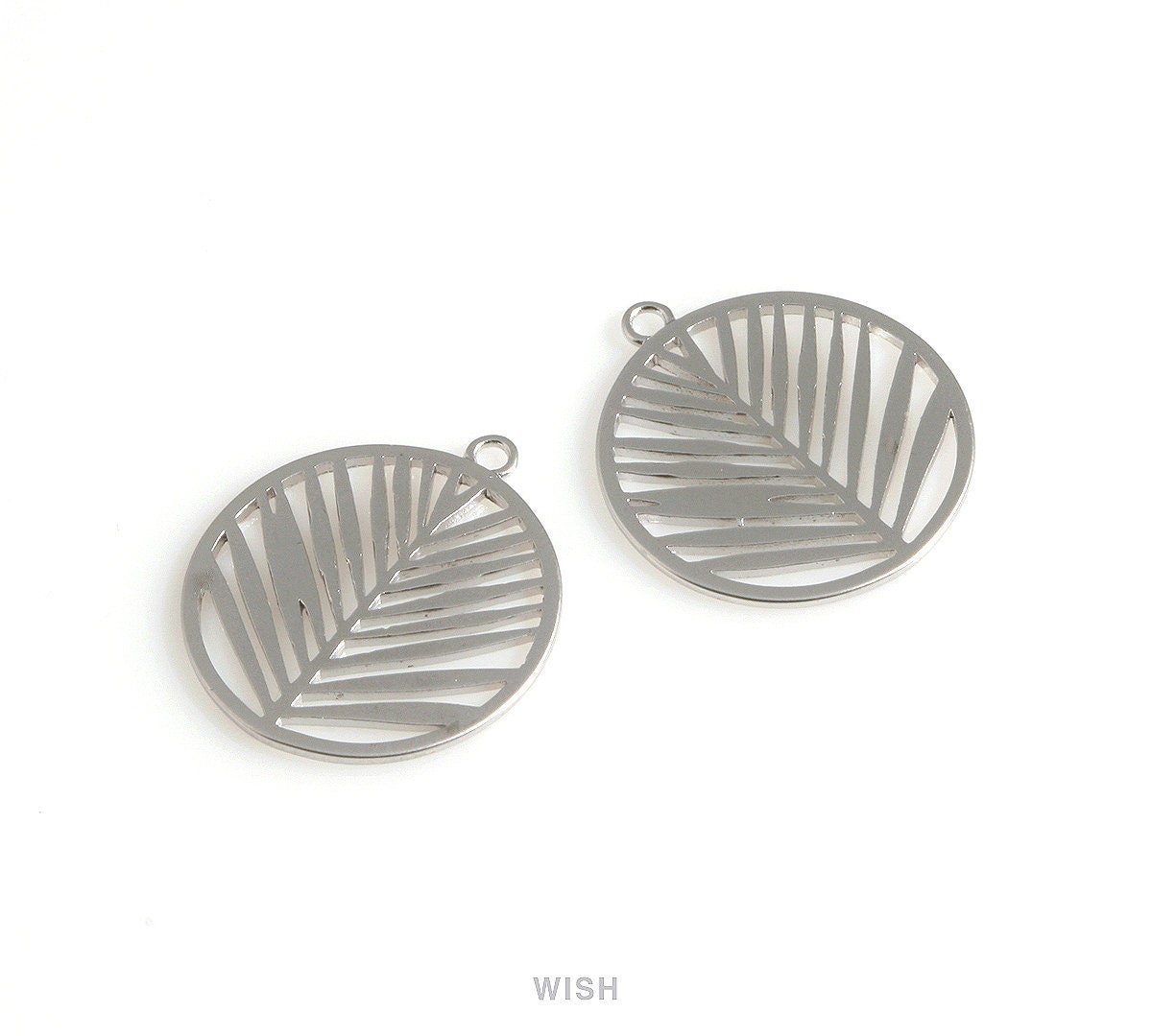 Palm Tree Leaf in Disc in Matte Gold Palm Tree Leaf in Coin | Etsy