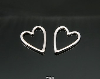 Heart Outline Charm | Etsy