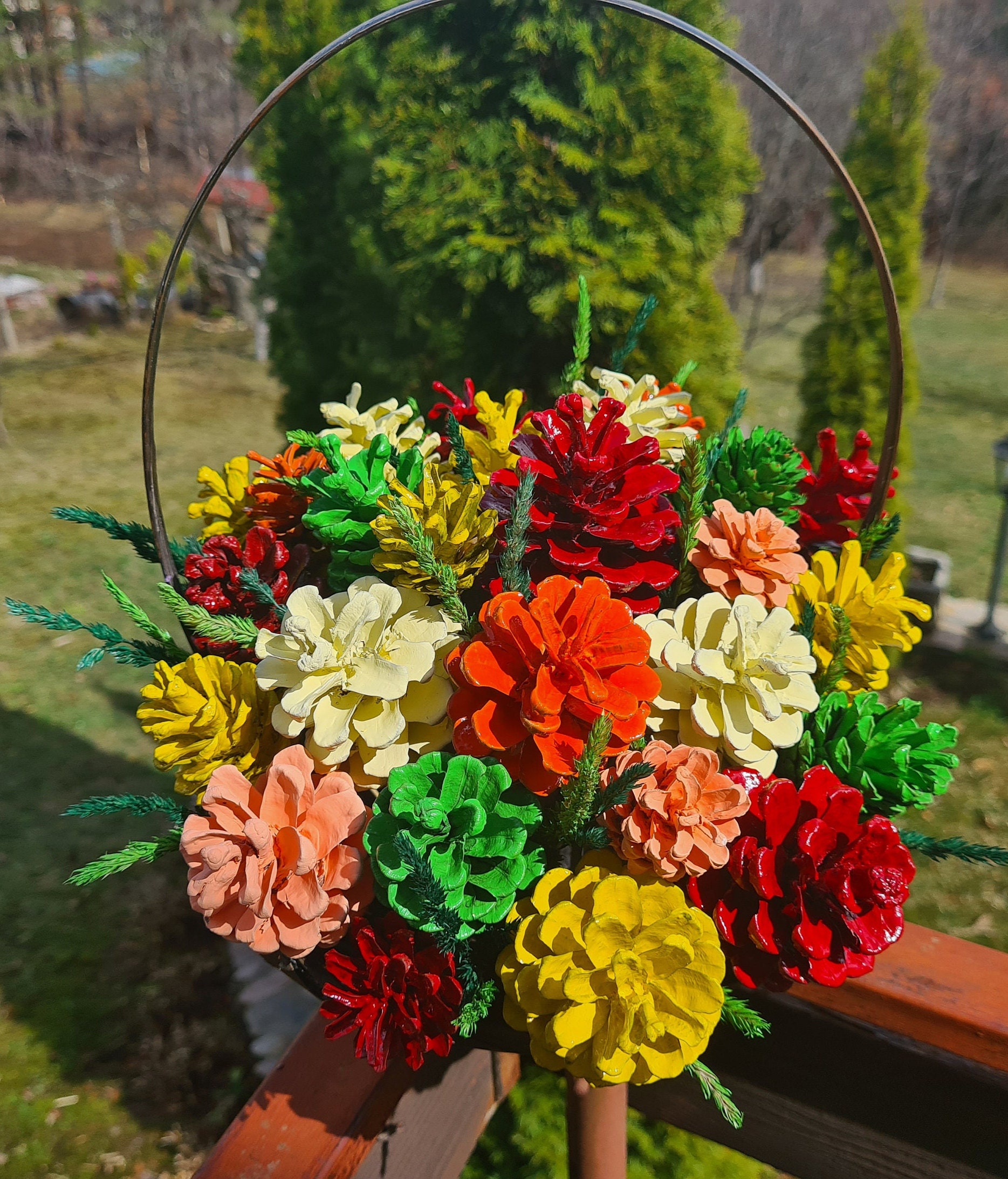 Cone Flowers, Flower Basket, Basket Full of Cone Flowers,flowers From ...