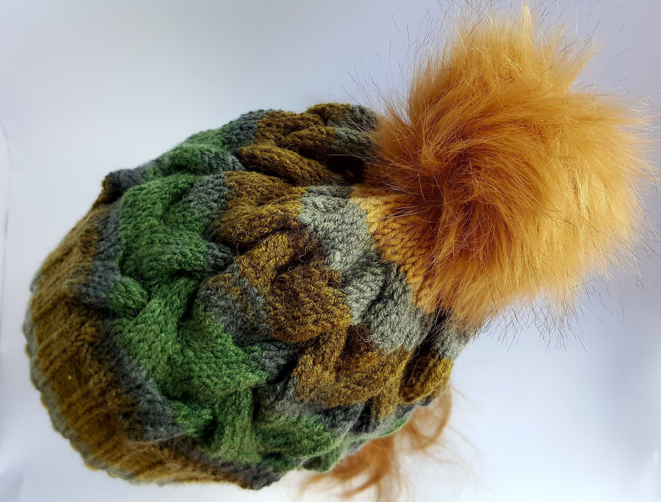 Multicolored Hat Women,multicolored Knit Hat,multicolored Hand-knit Hat ...