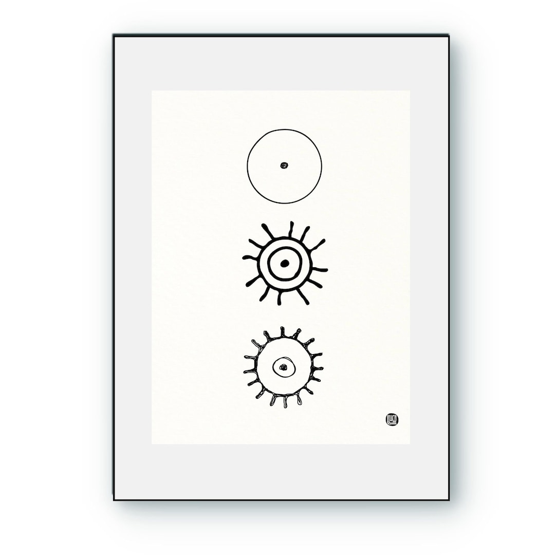 Sole Sol Sun Italia Alchemy Symbol Symbol Line Repro Print Giclée ...