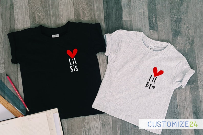 Camisetas de la familia set Hermana mayor hermana pequeña | Etsy