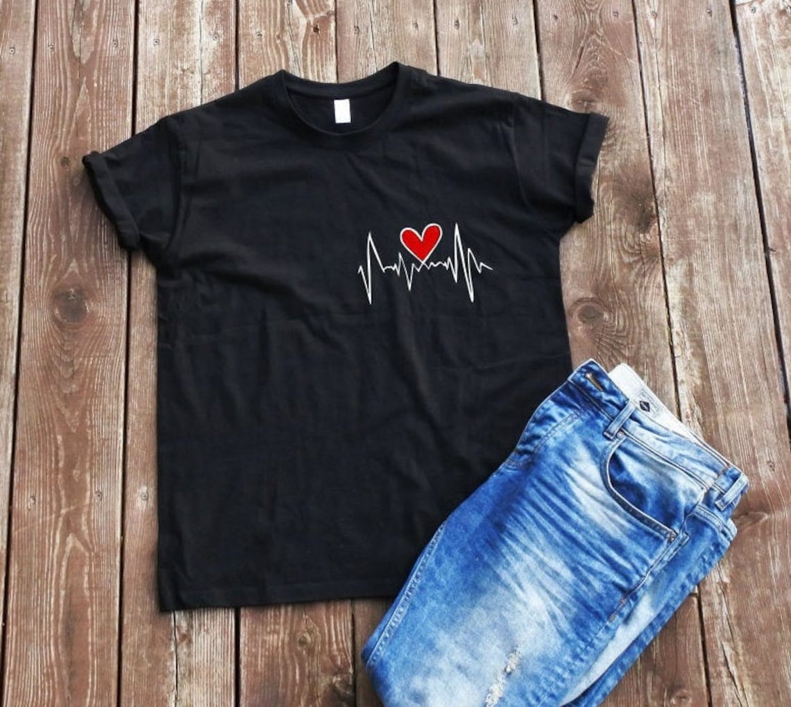 Heart Beat T-shirt Cute Trending Shirt T-shirt Gift for - Etsy