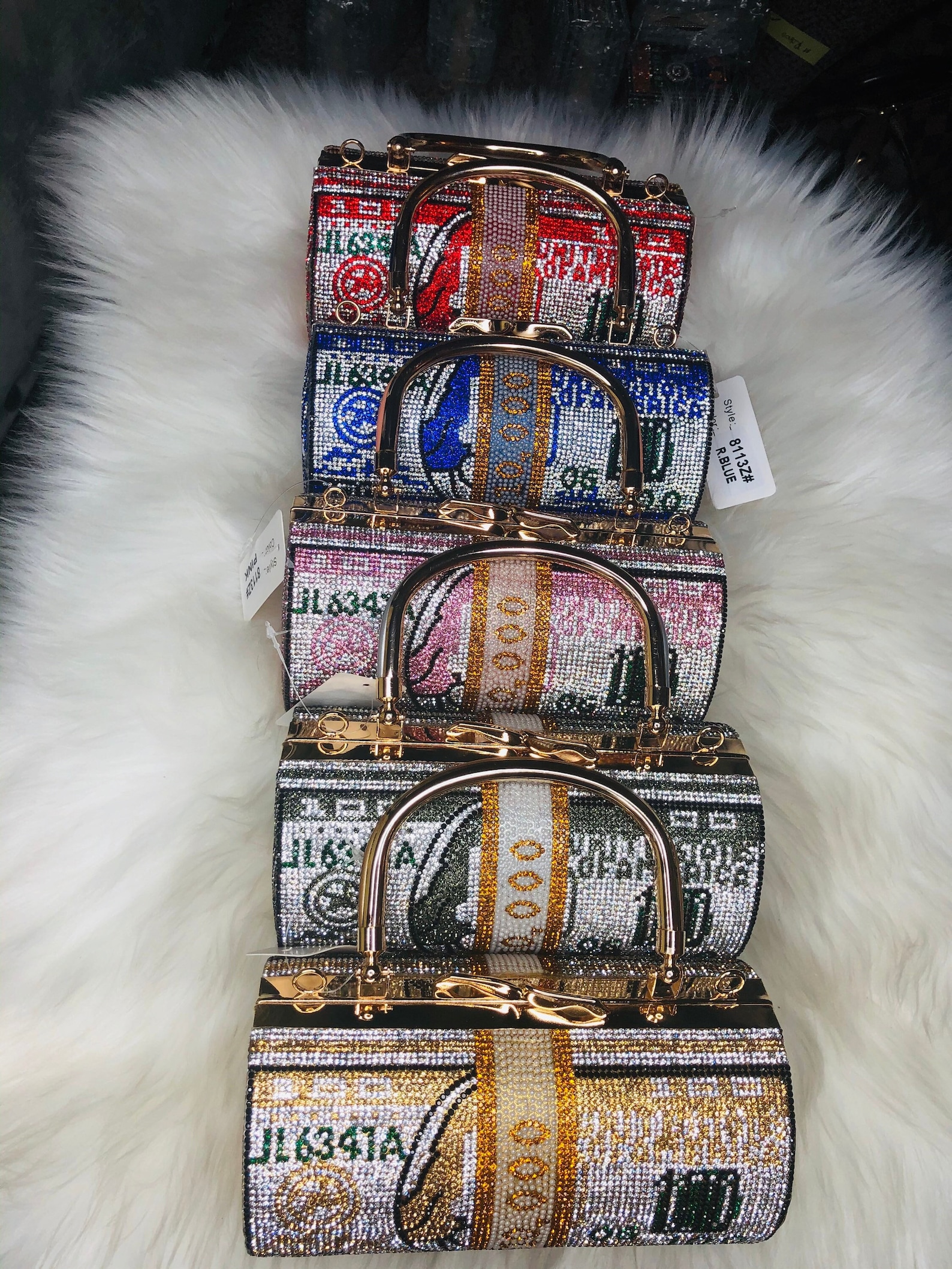 Crystal 100 Dollar Bill Handbag Money Clutch Money Bag - Etsy