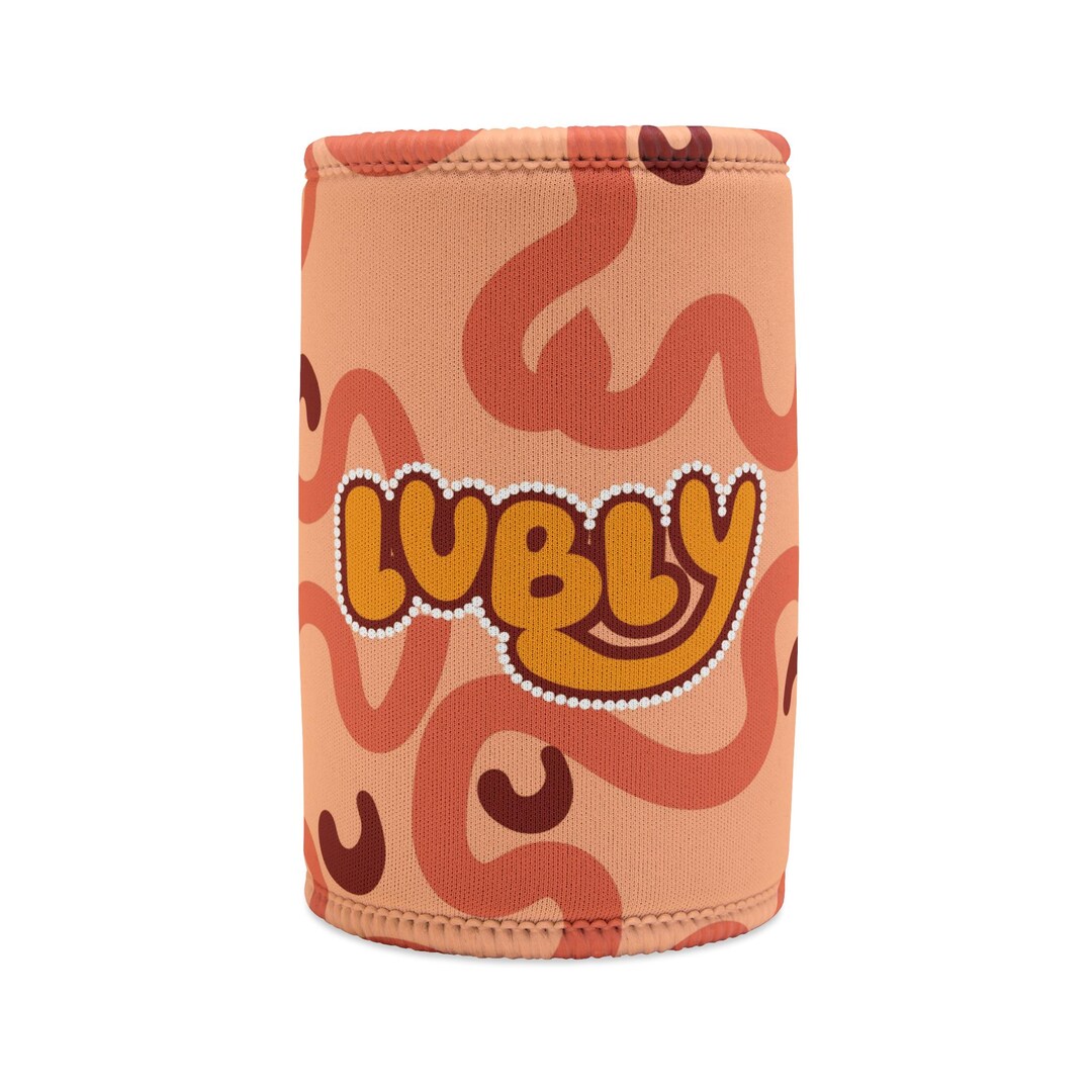 Aboriginal Design | Lubly | Stubby Cooler | Beige Squiggles - Etsy