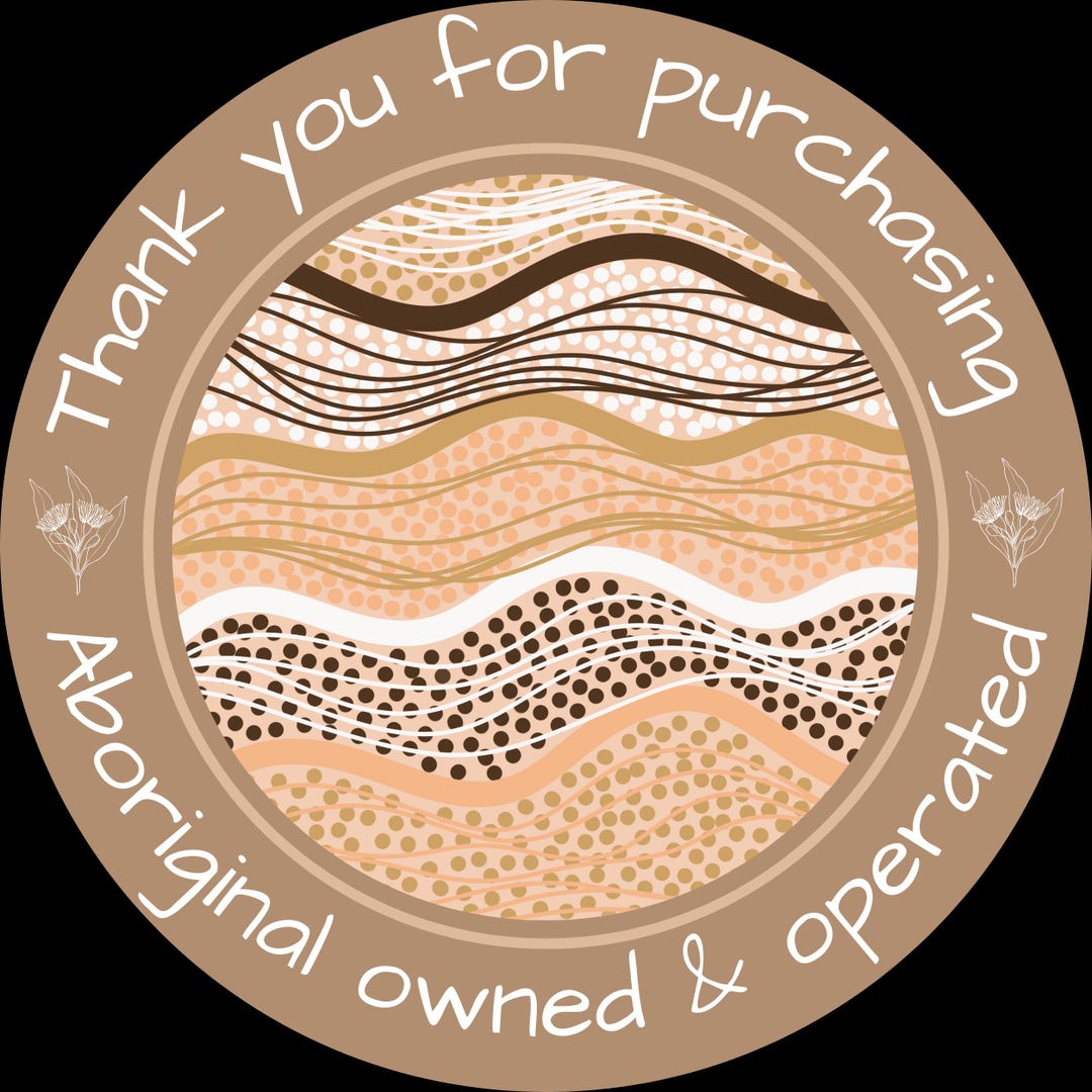 3x3cm Small Round | Thank You Sticker | Aboriginal Business Sticker - Etsy