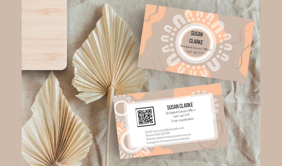 Aboriginal Business Card Template | Editable Business Cards | Digital ...