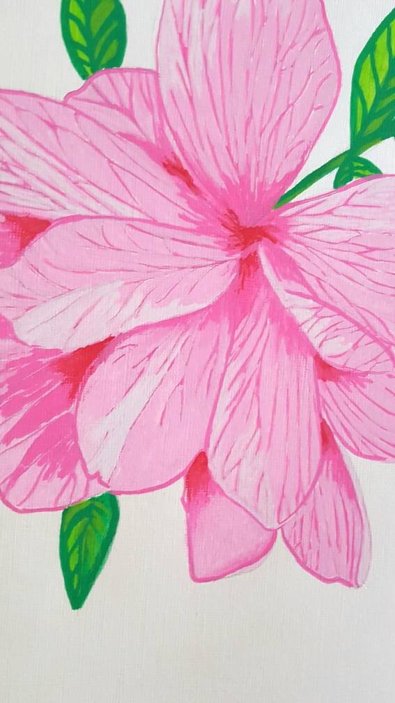 Pink Rose Acrylic Posca Pen on Paper - Etsy UK