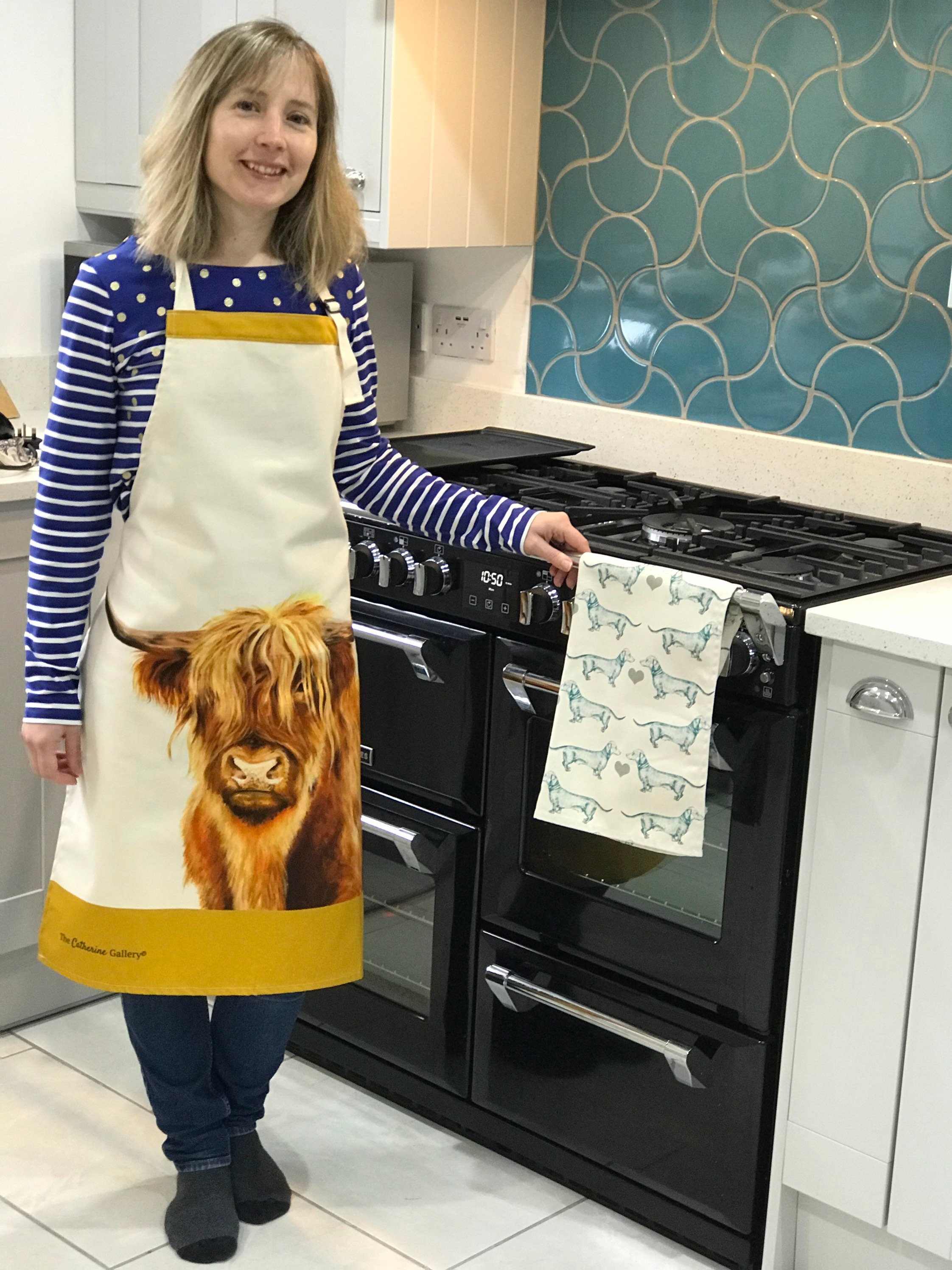 Highland Cow Apron Cotton Apron Cow Apron Gift for a Cook - Etsy