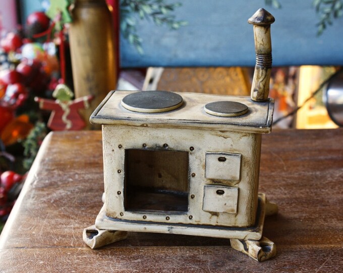 Handmade Ceramic Stove Miniature Candle Holder Candle Base - Etsy