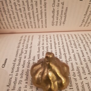 Bronze Garlic Miniature, Good Luck Amulet, Garlic Statuette, Garlic ...