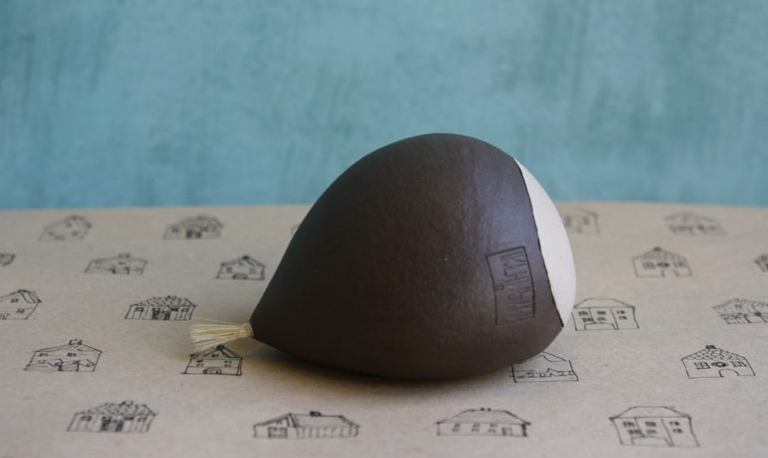 Handmade Ceramic Chestnut, Chestnut Figurine, Pottery Art, Paper Weight ...