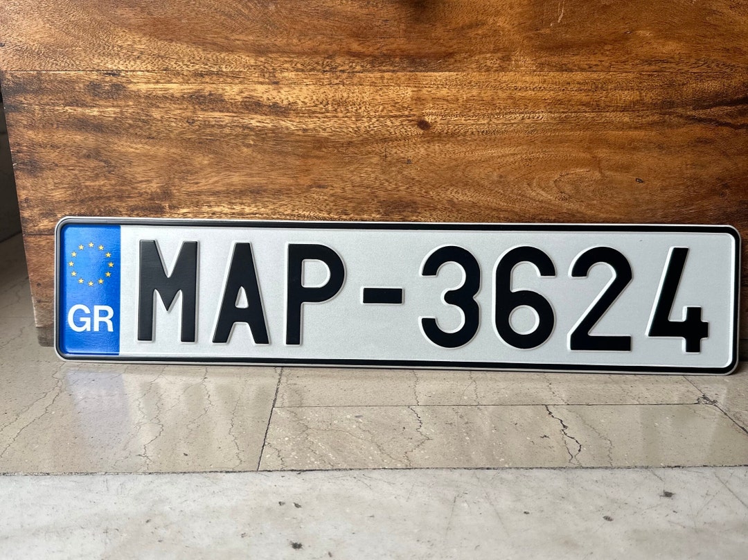GR Greek EU Car Plates, Greek Car Plates, European Plate Number, Car ...