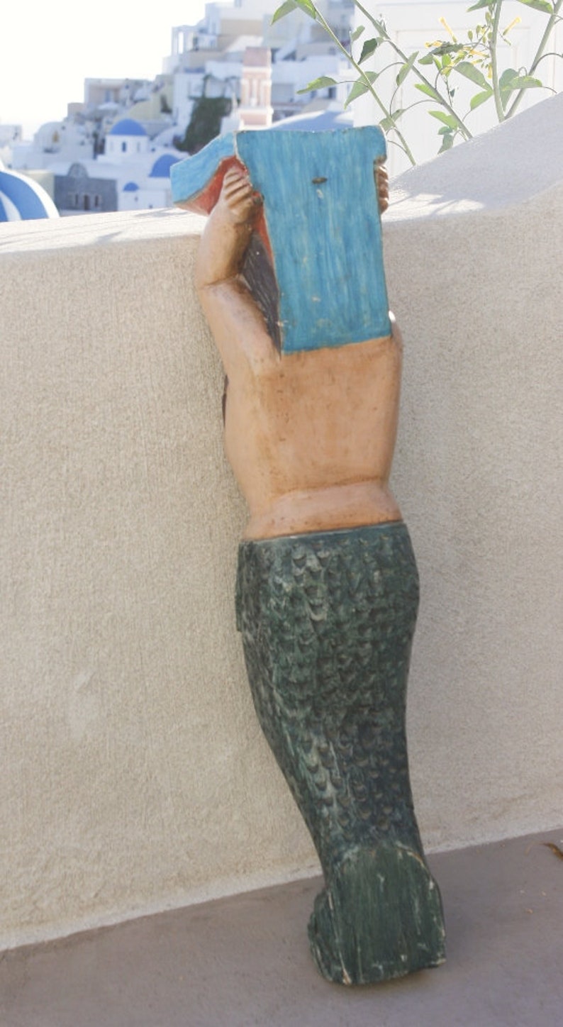 Greek Vintage Mermaid Ships Figurehead, Mermaid Statue, Mermaid ...