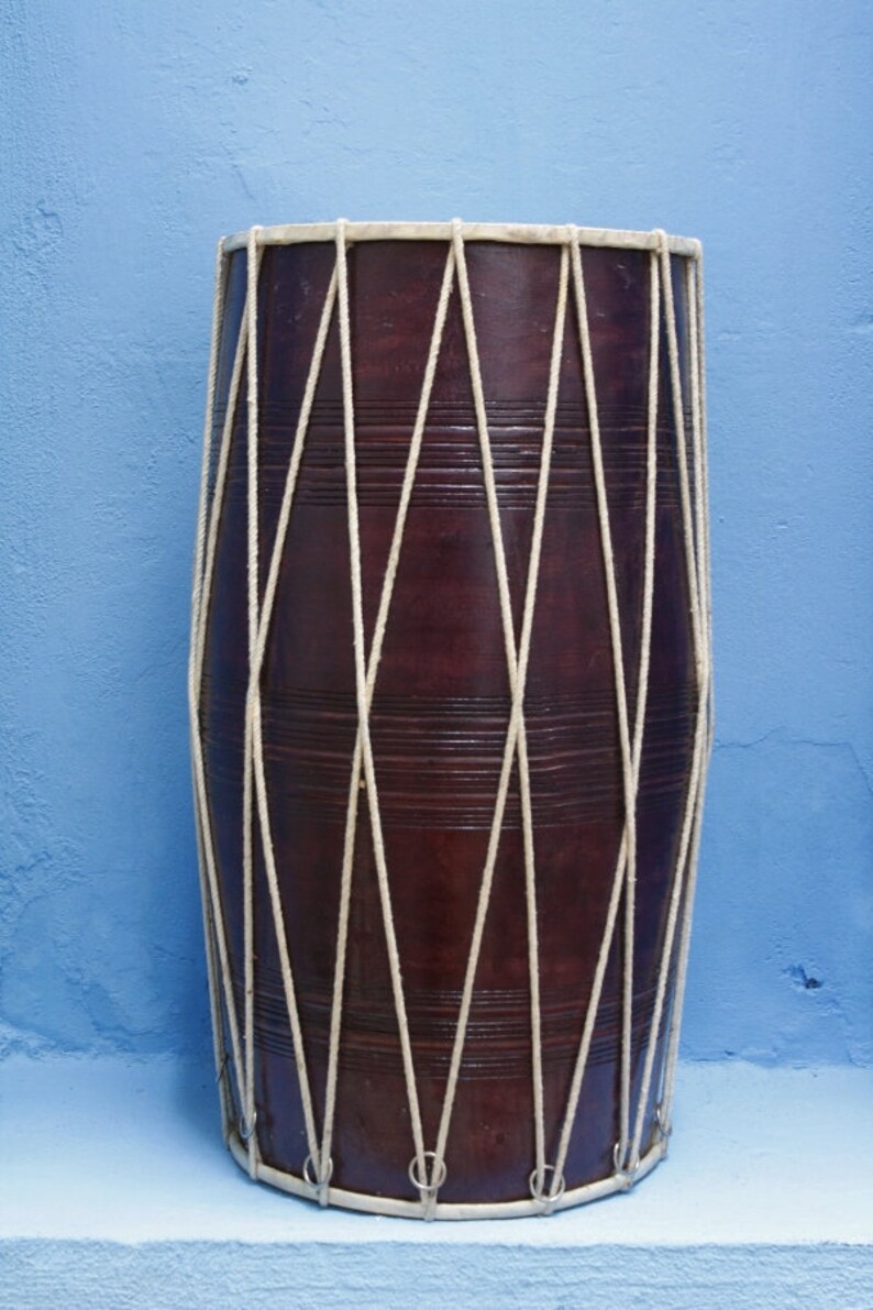 BIG Handmade Vintage Indian Dholak Musical Instrument, Dholak Mango ...