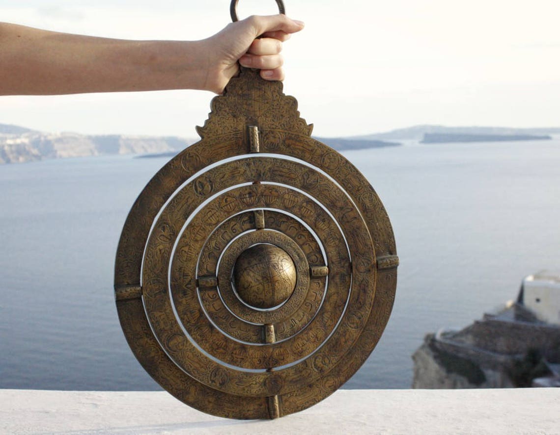 Antique Brass Astrolabe Islamic Scientific Astrolabe | Etsy