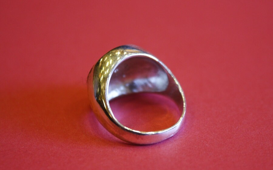 Carved Silver Ring Greek Sacred Symbols Greek Revolution - Etsy