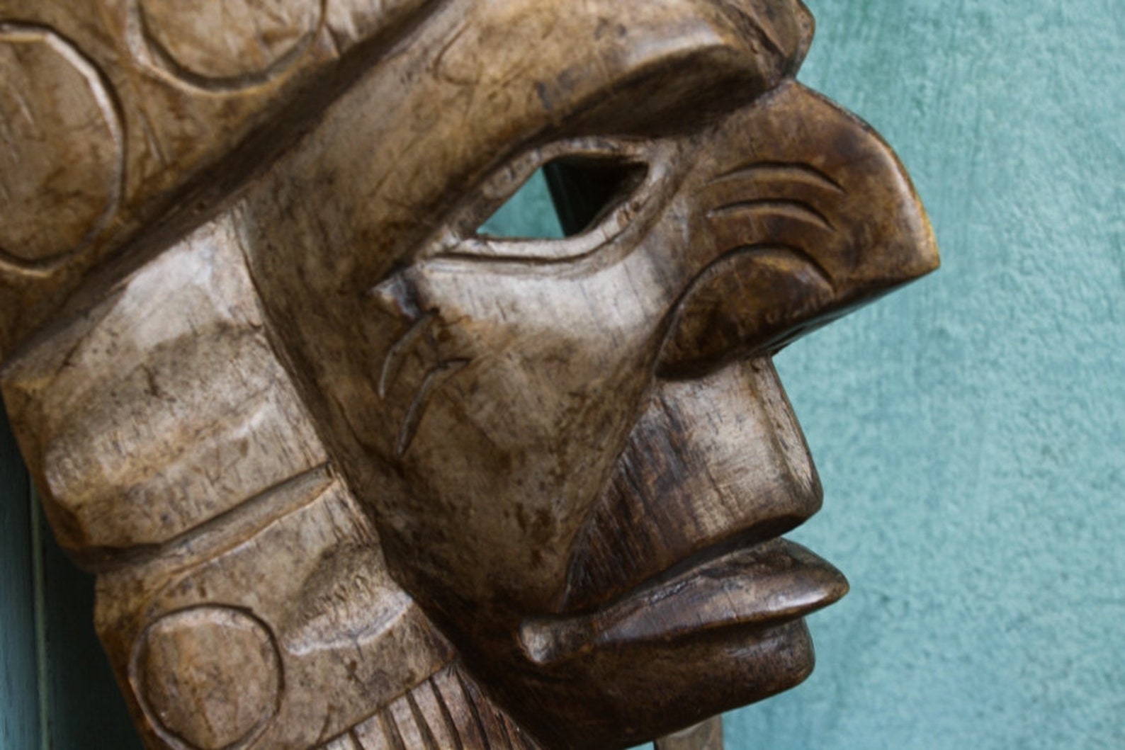 Mayan Wooden Mask Kukulkan Hand Carved Mask Guatemala Mask - Etsy