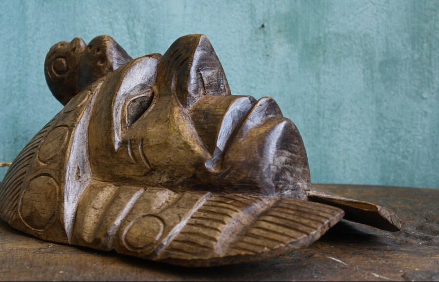 Mayan Wooden Mask Kukulkan Hand Carved Mask Guatemala Mask - Etsy