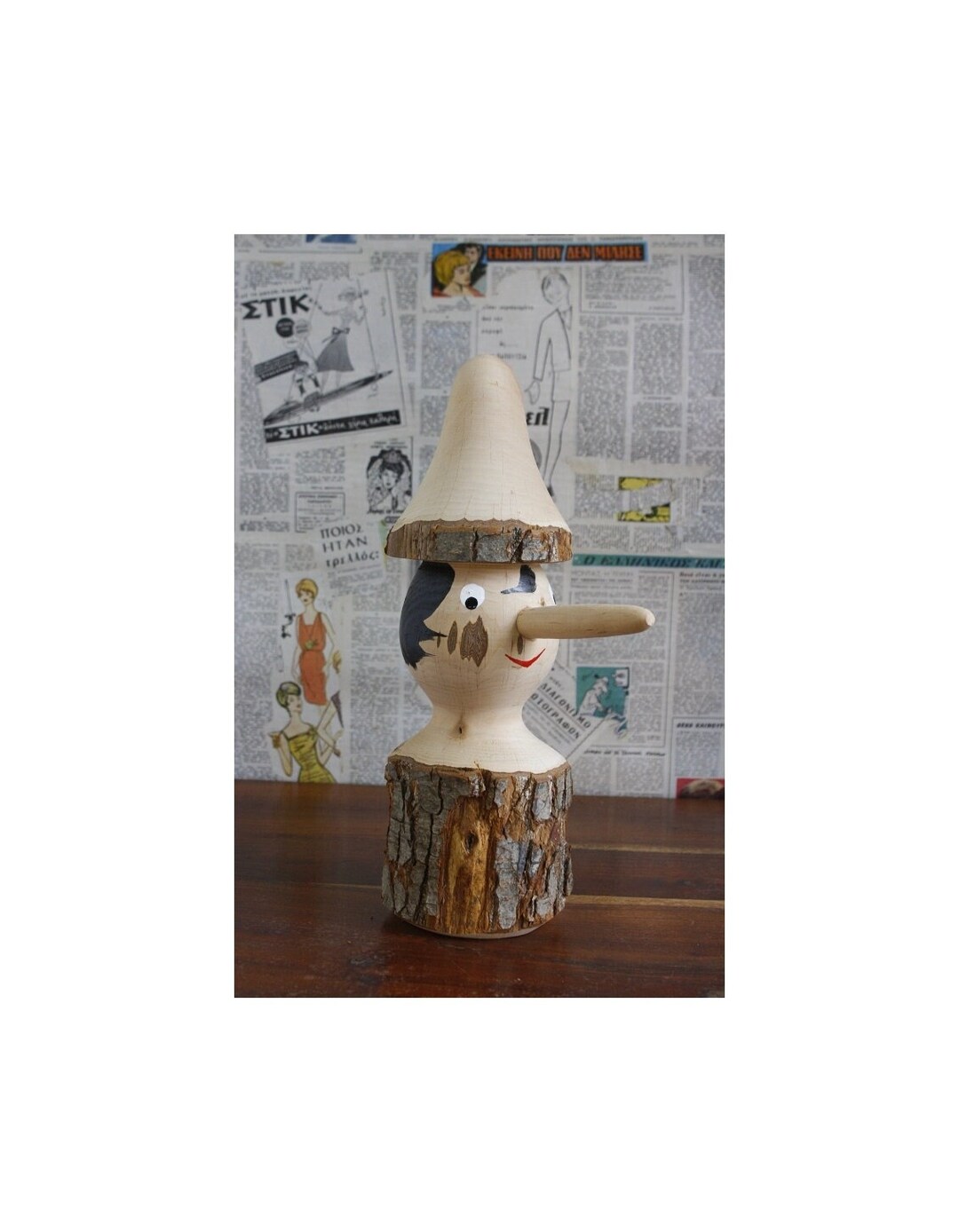 Pinocchio Wooden Figurine, Pinocchio Miniature, Pinokio Statue, Wooden ...