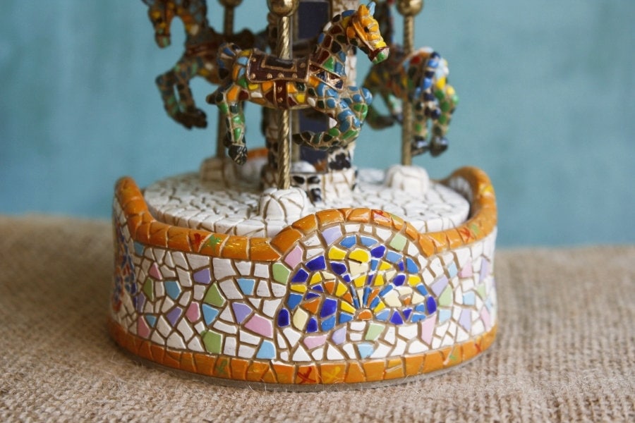 Handmade Vintage Carousel Mosaic Carousel Working Perfectly - Etsy