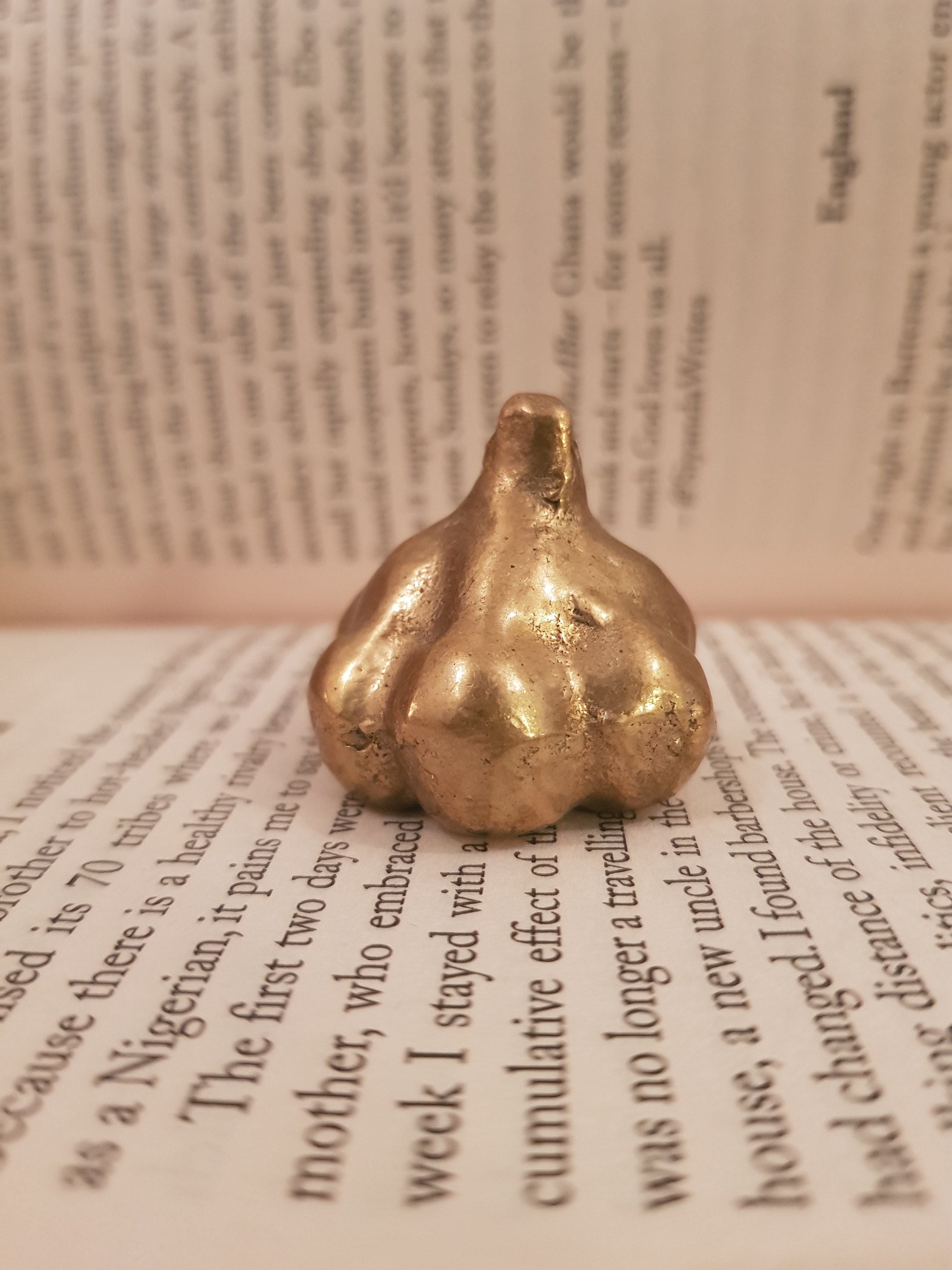 Bronze Garlic Miniature Good Luck Amulet Garlic Statuette - Etsy