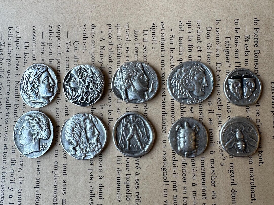 Set of Ten 10 Replica Ancient Greek Coins , Ancient Coins Reproduction ...