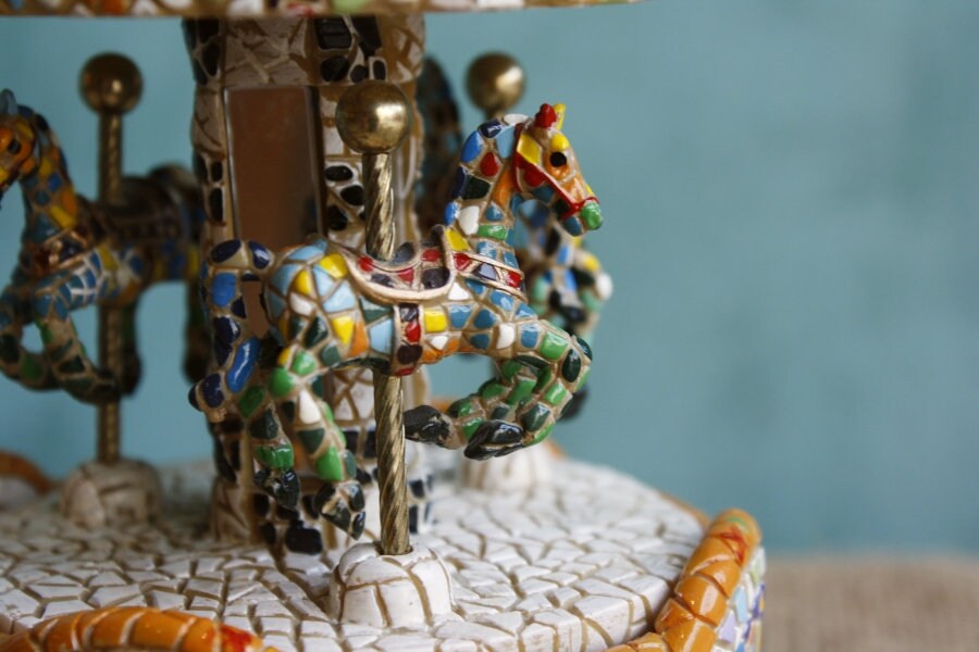 Handmade Vintage Carousel Mosaic Carousel Working Perfectly - Etsy