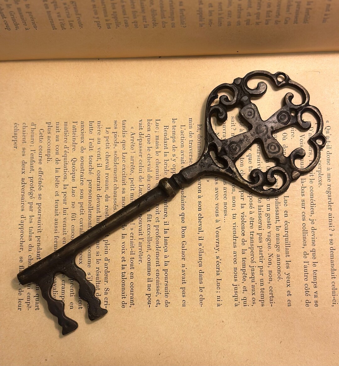 Big Bronze Cross Key, Huge Key With Cross, Bronze Key Collection, Big ...
