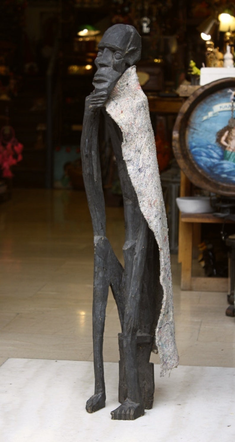 Tall Wooden African Man Sculpture African Aboriginal Wooden - Etsy Canada