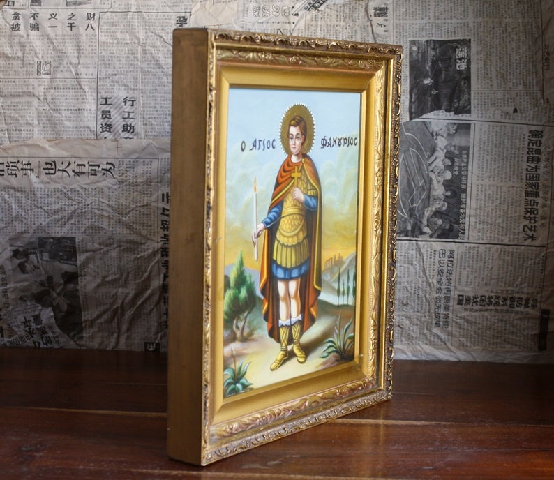 Agios Fanourios Vintage Icon Saint Fanourios Icon St. - Etsy