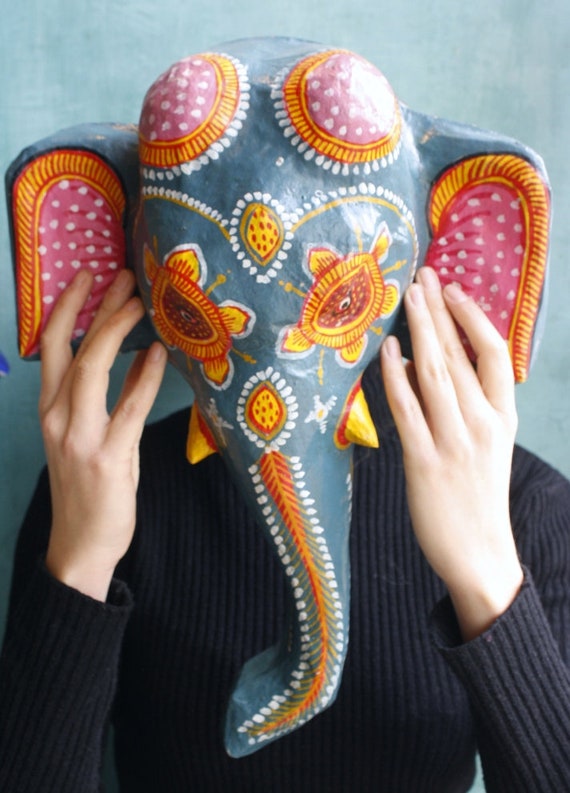 Paper Mache Elephant Mask
