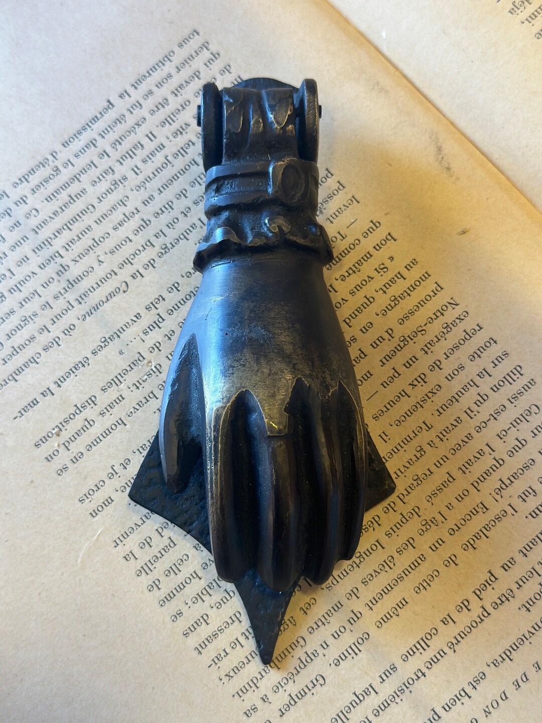 Vintage Bronze Paper Clip, Victorian Hand Paperweight, Bronze Victorian ...