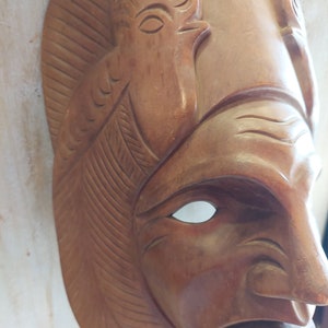 Mayan Wooden Mask, Kukulkan Hand Carved Mask , Guatemala Mask, Native ...