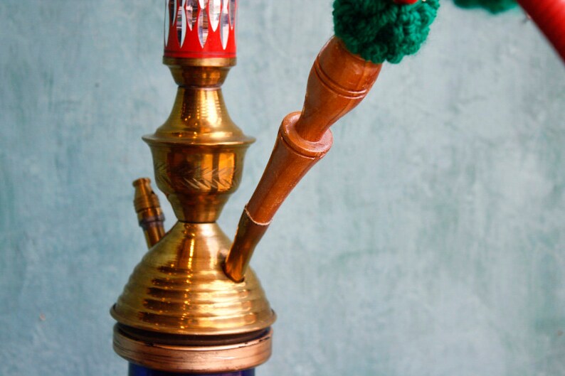 Vintage Syrian Hookah 65 Cm Vintage Shisha Glass and Brass | Etsy