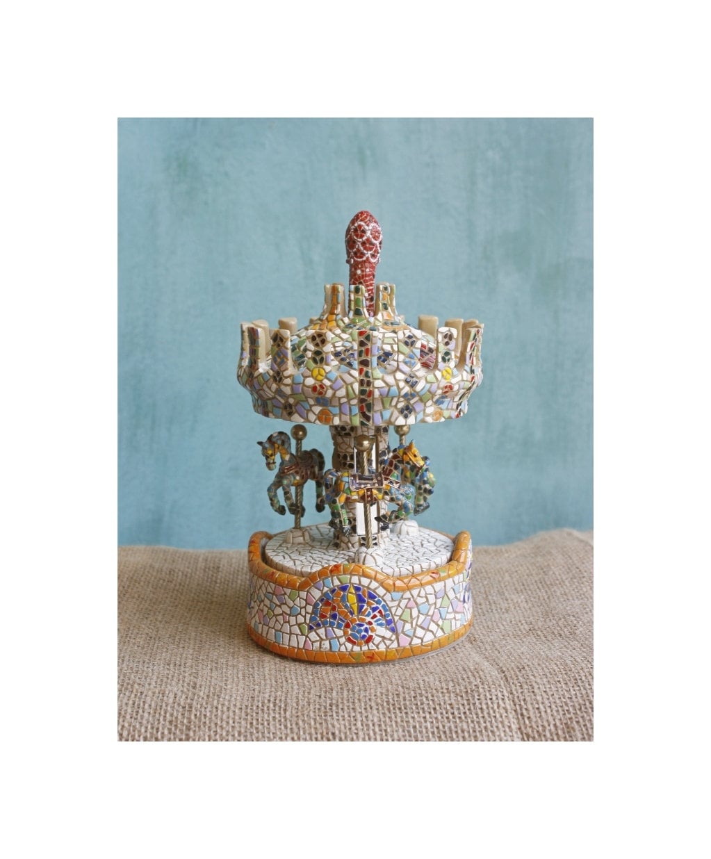Handmade Vintage Carousel Mosaic Carousel Working Perfectly - Etsy