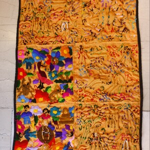Handmade Guatemalan Figure Embroidery Hand Embroidered Quilt | Etsy