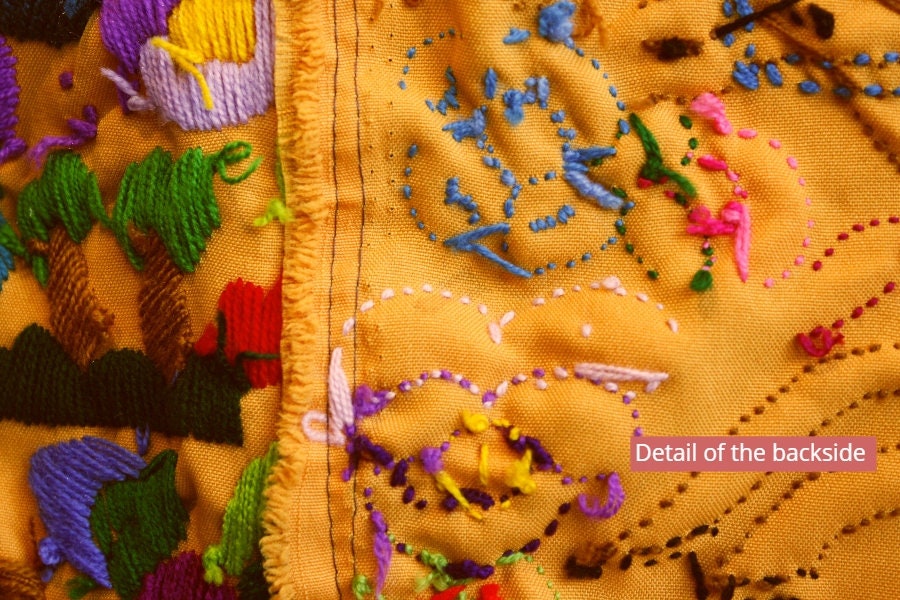 Handmade Guatemalan Figure Embroidery Hand Embroidered Quilt | Etsy