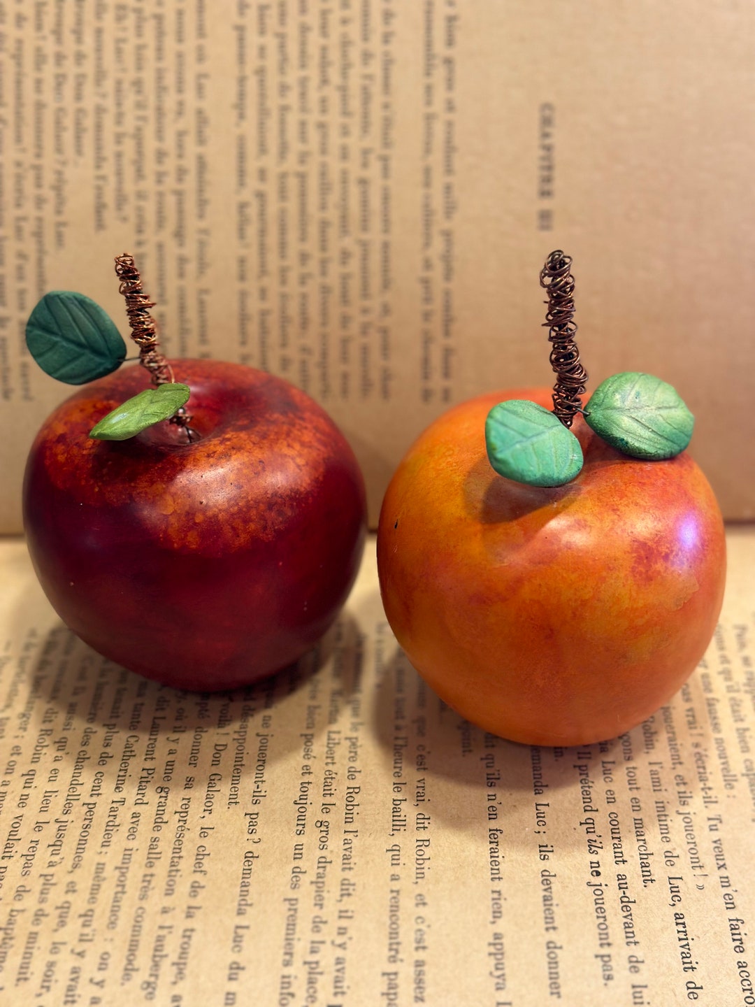 Red Apple Ceramic Figurine, Apple Collector, Apple Fruit Collection ...