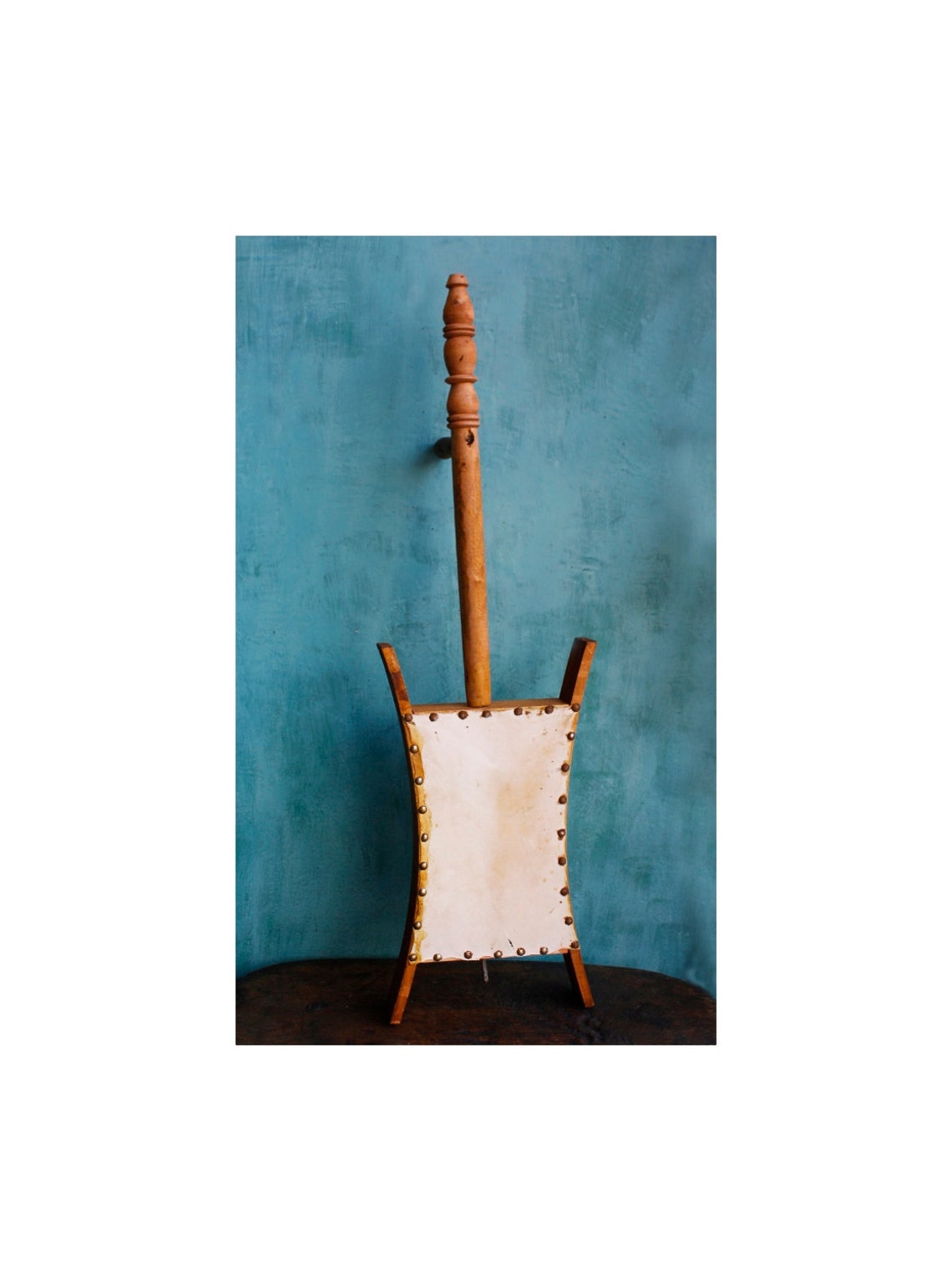 Vintage Ethiopian Single String Instrument, Square Primitive Ethiopian ...