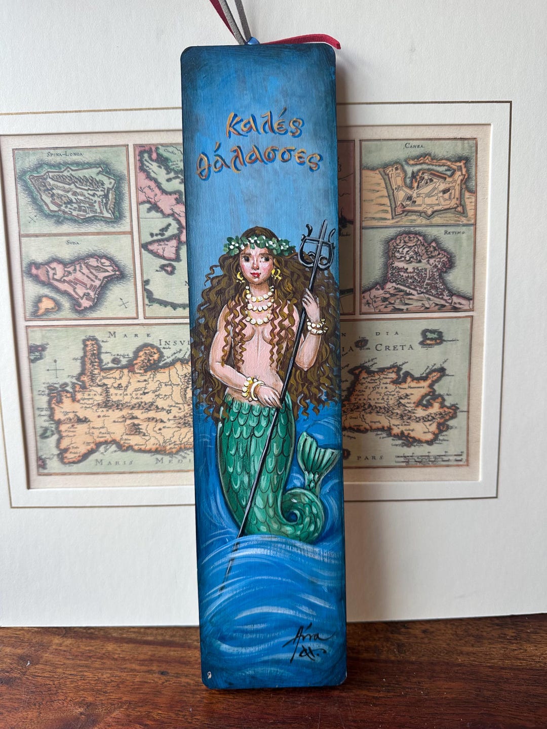 Mermaid Painting, Wall Hanging Mermaid, Hand Painting, Fair Seas ...