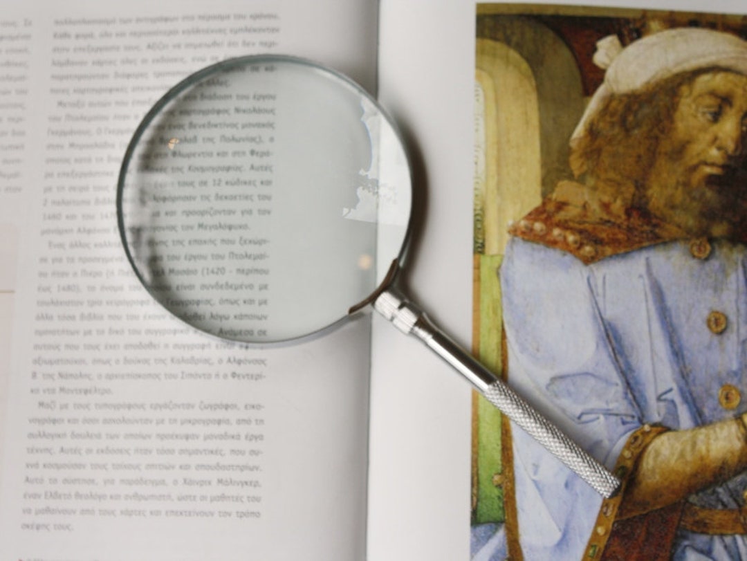 Big Magnifying Glass, Lupe, Office Decor,paperweight, Round Magnifier ...