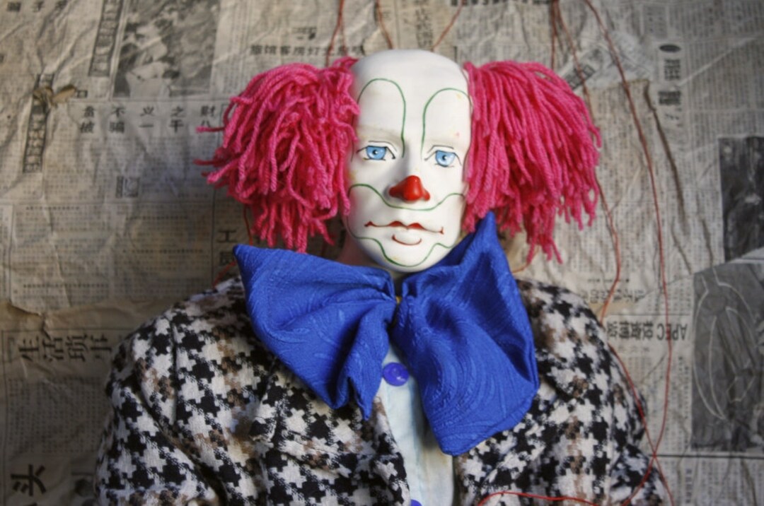 Masterpiece Vintage Big Clown, Marionette Clown, Huge Puppet Clown, New ...