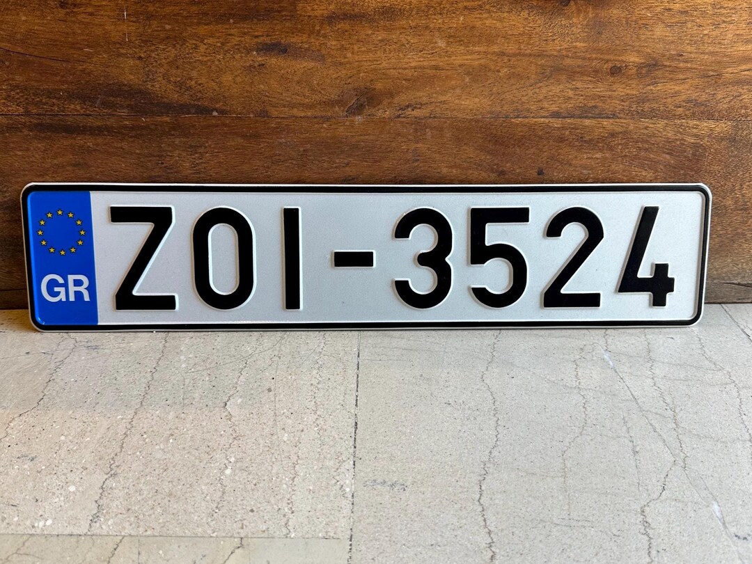 GR Greek EU Car Plates, Greek Car Plates, European Plate Number, Car ...