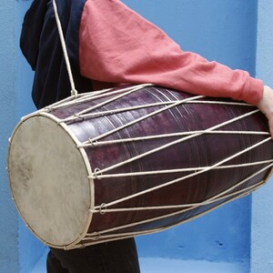 BIG Handmade Vintage Indian Dholak Musical Instrument, Dholak Mango ...