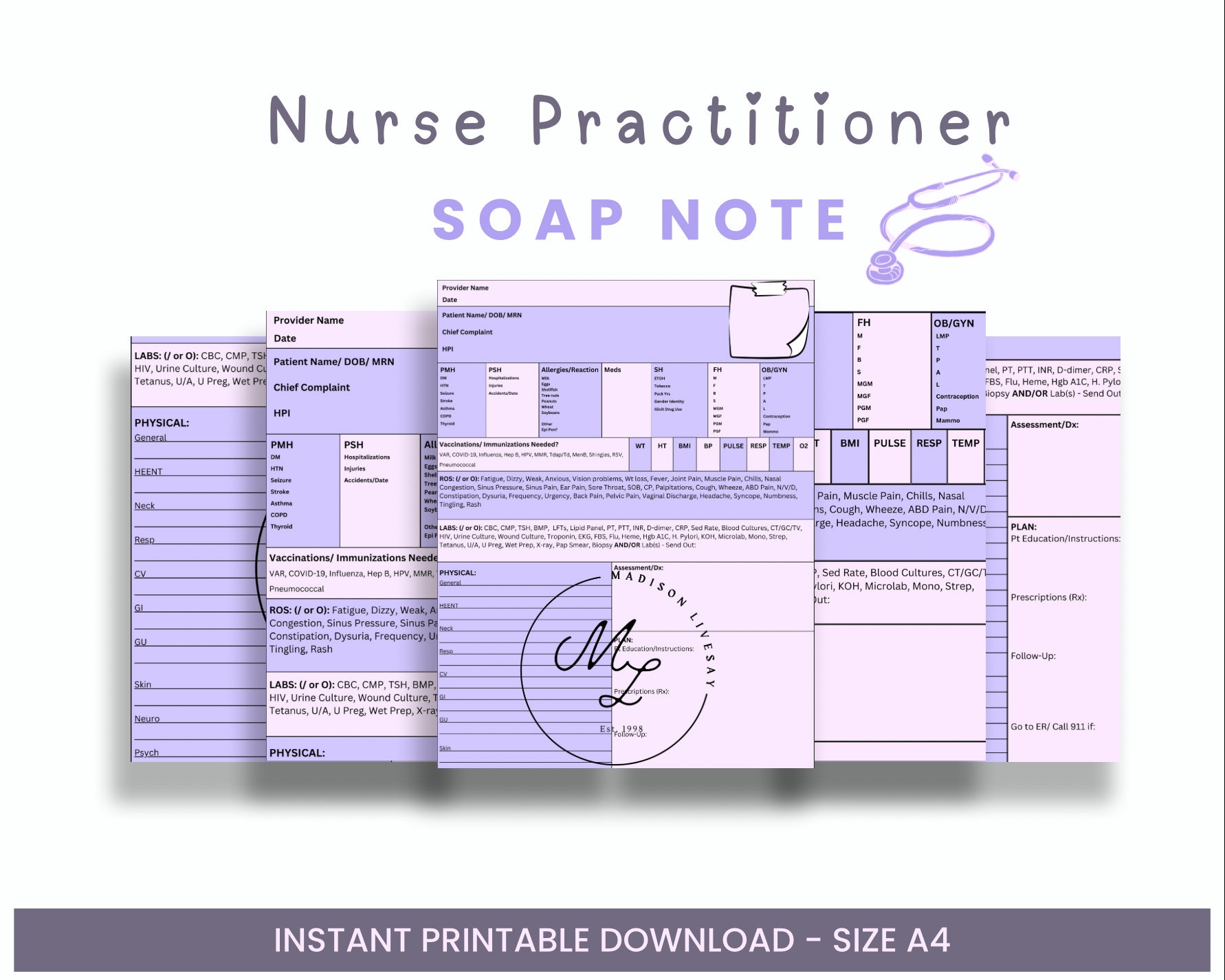 SOAP Note for Nurse Practitioner, Nurse Practitioner Student, SOAP Note ...