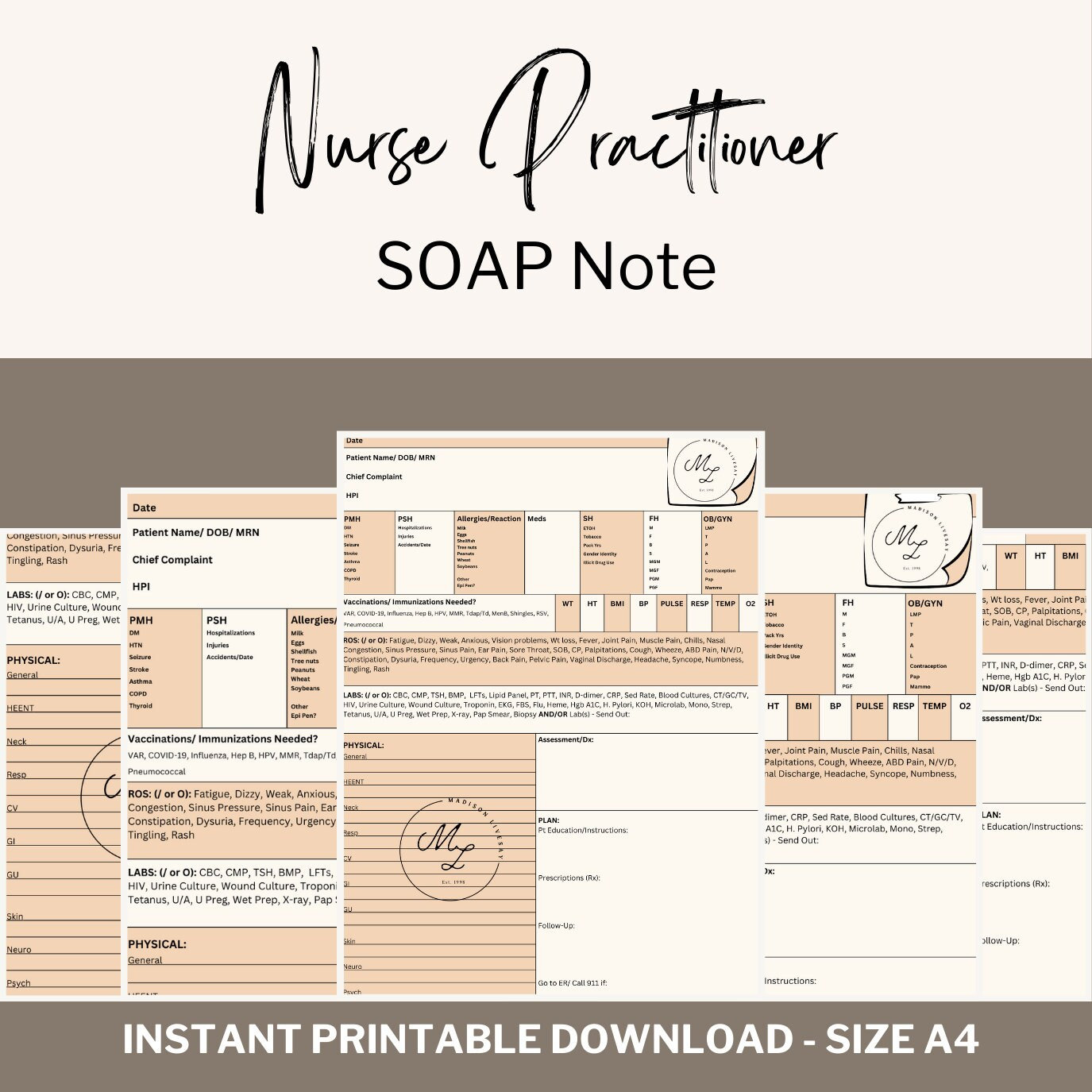 SOAP Note for Nurse Practitioner, Nurse Practitioner Student, SOAP Note ...