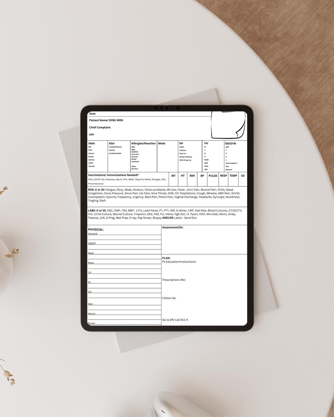 Nurse Practitioner SOAP Note Template (digital Download) - Etsy